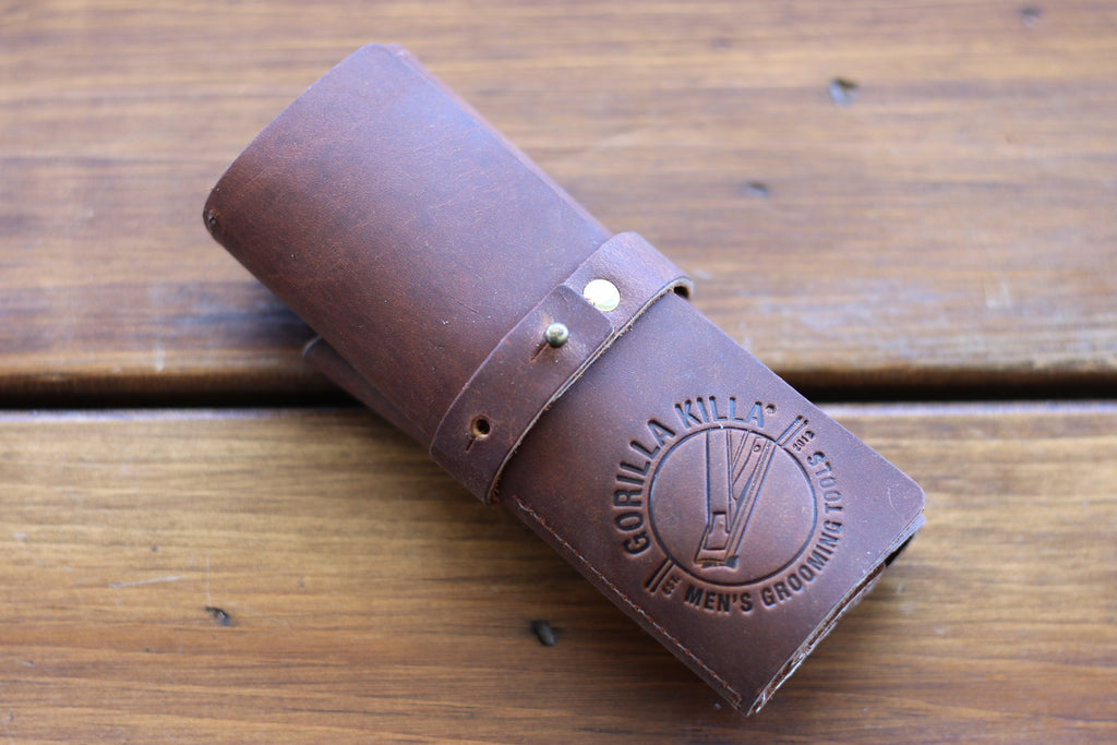 Men's Leather Tool Roll Dopp Kit featuring ApeX Original Round Tip Twe ...